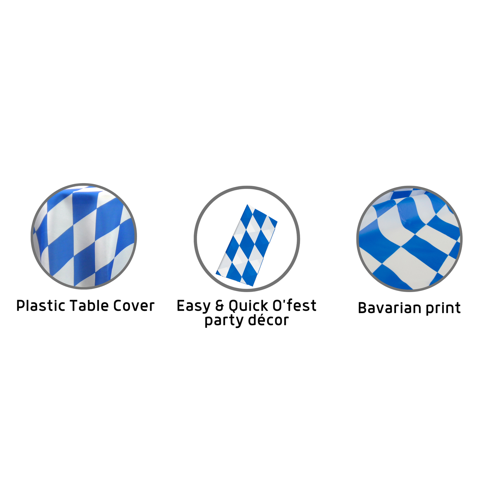 Plastic Bavarian Checkered Table Cover for Oktoberfest – GermanGiftOutlet