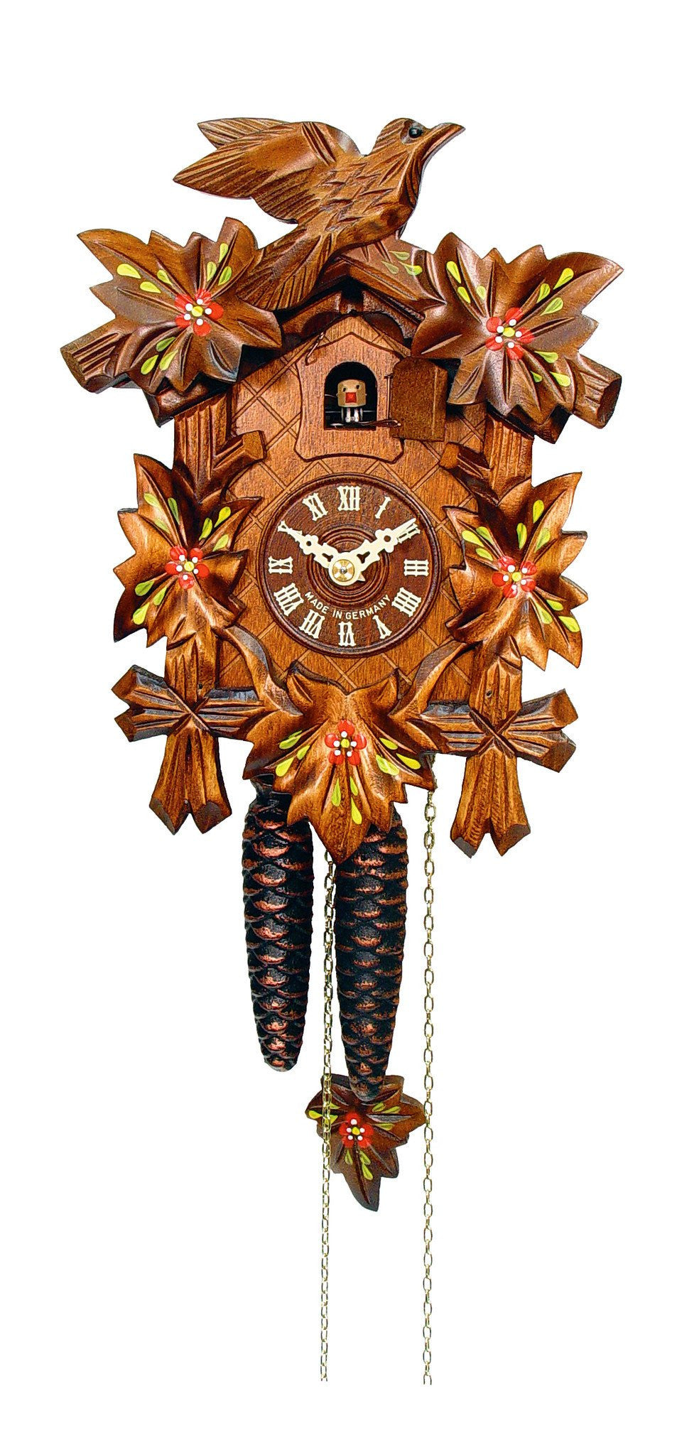 Beautiful Hand Carved/Painted Black Forest One Day Cuckoo clock ...