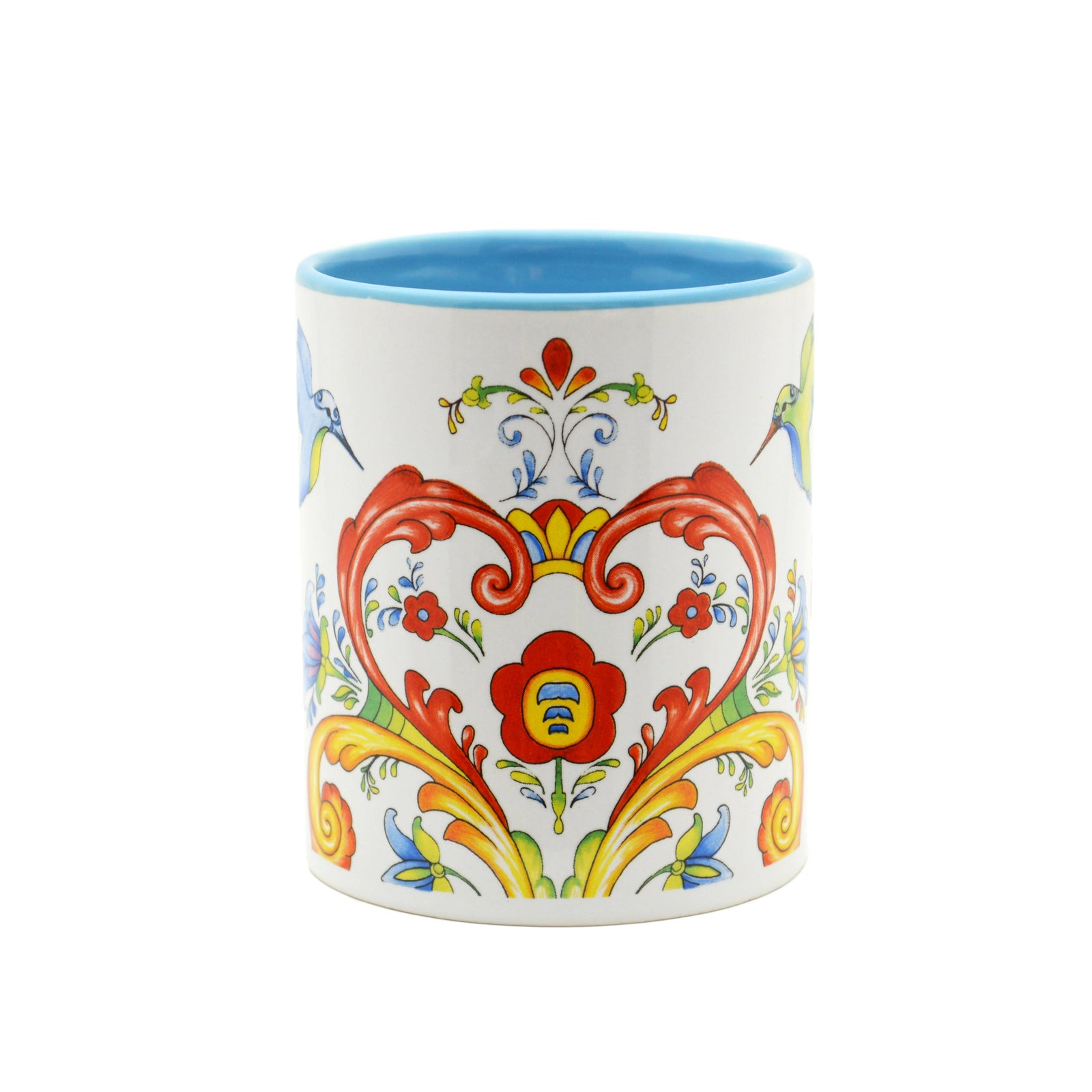 Rosemaling & Hummingbird Ceramic Coffee Mug – GermanGiftOutlet