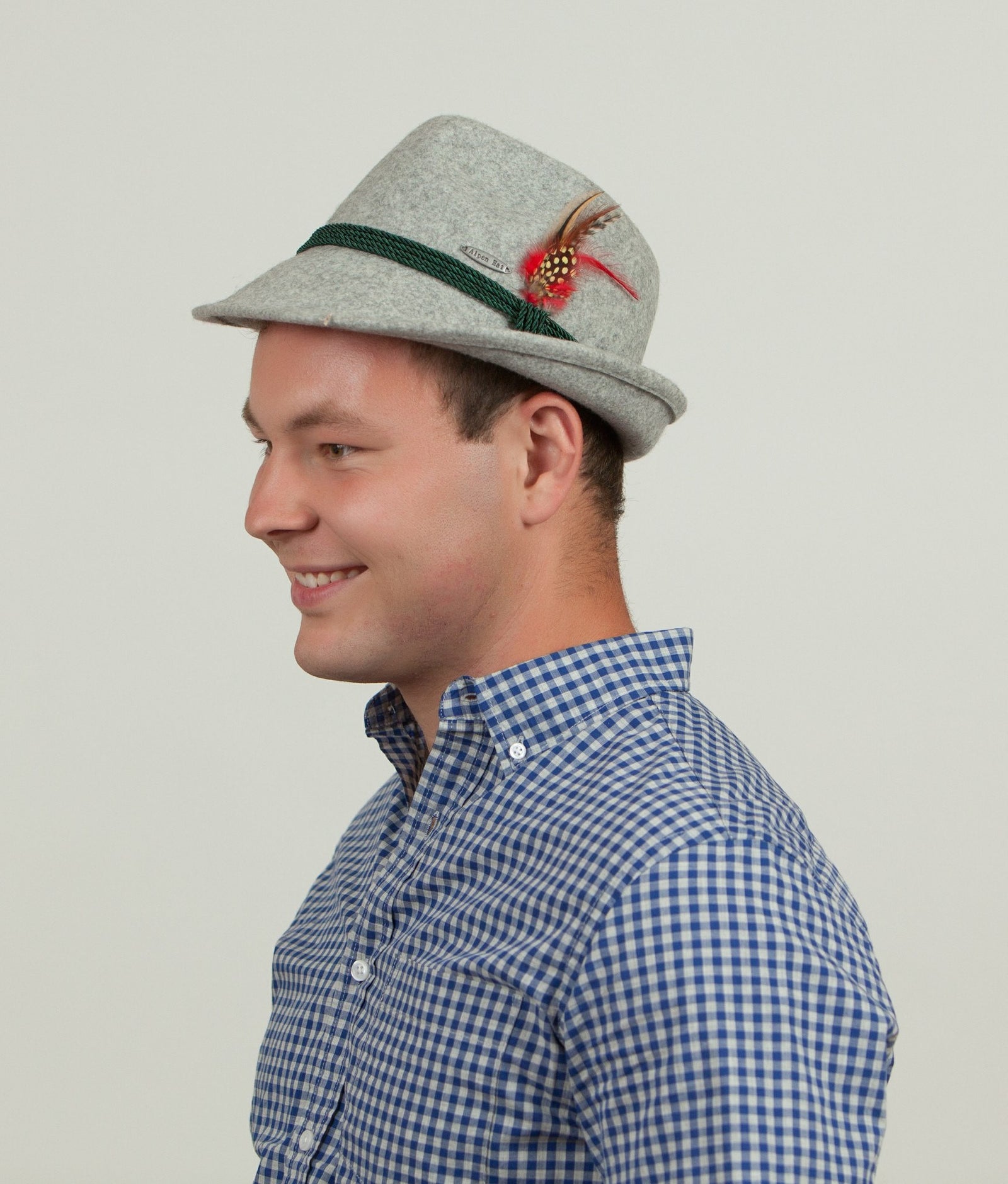 German Alpine Style Gray 100% Wool Hat – GermanGiftOutlet