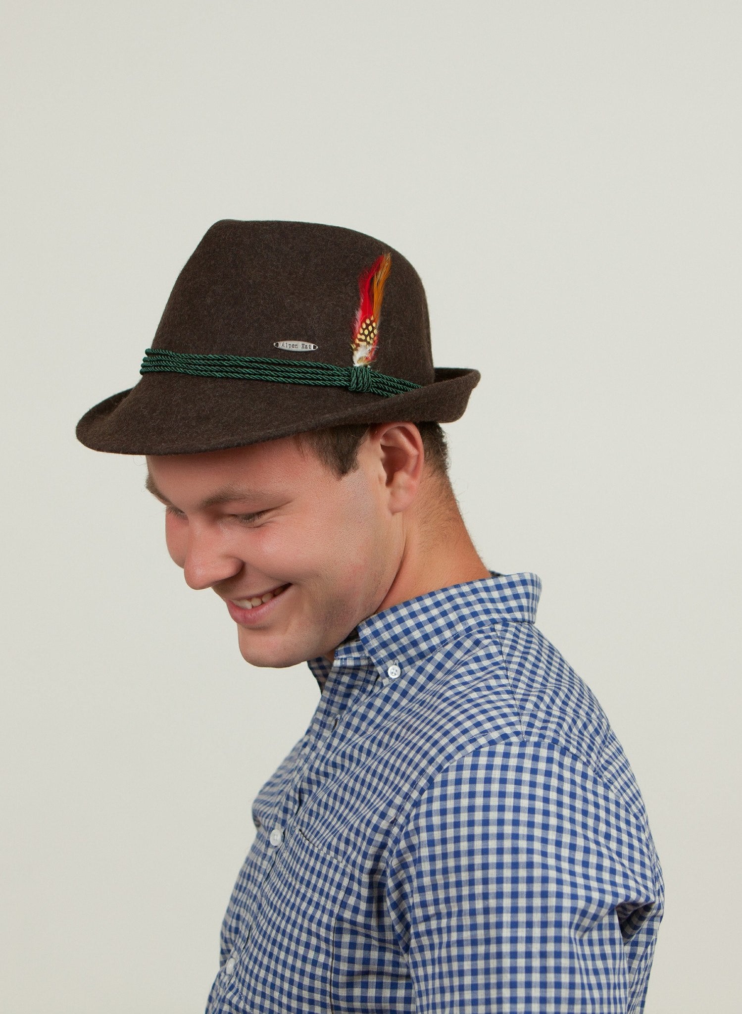 German Alpine Style Brown 100% Wool Hat – GermanGiftOutlet