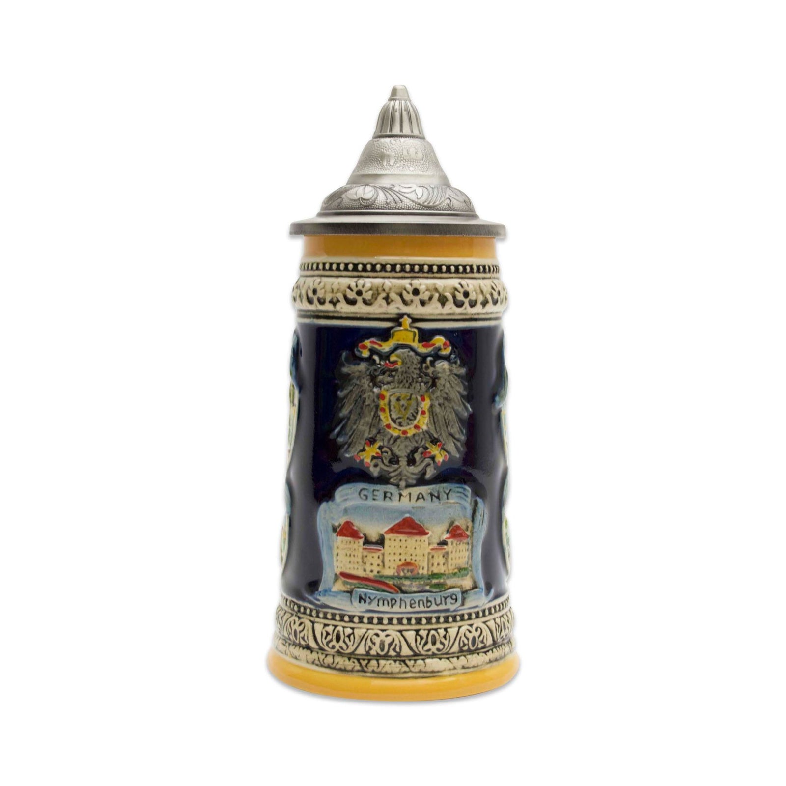 German Gift Outlet Engraved Beer Stein German Landmarks Metal Lid ...